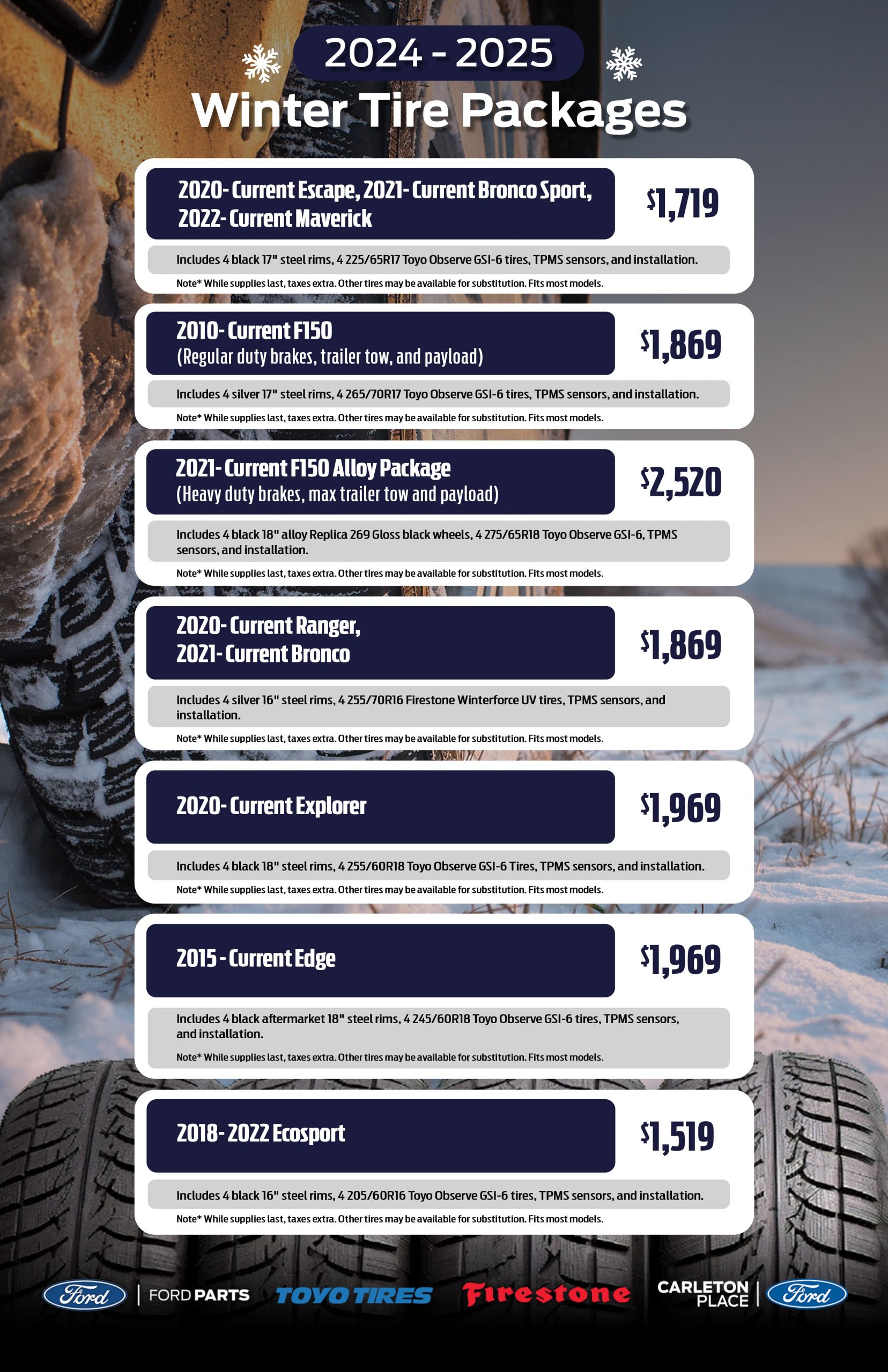Winter Tire Package - Carleton Place Ford